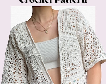 Bohemian Mandala Cardigan PATTERN PDF ONLY Intermediate Crochet Pattern ...