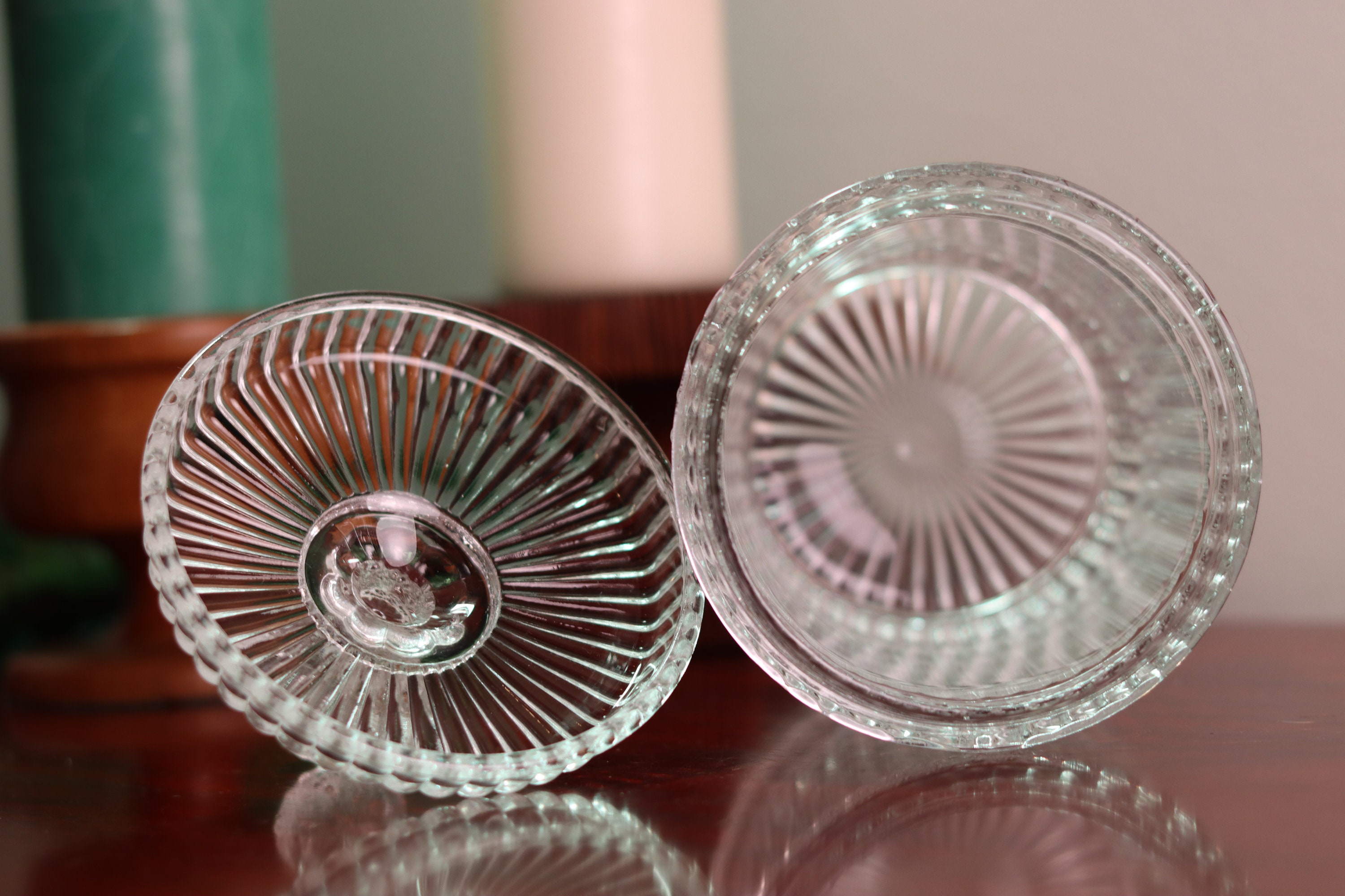 Three Faces Glass Biscuit Jar or Humidor Made by Imperial - Etsy