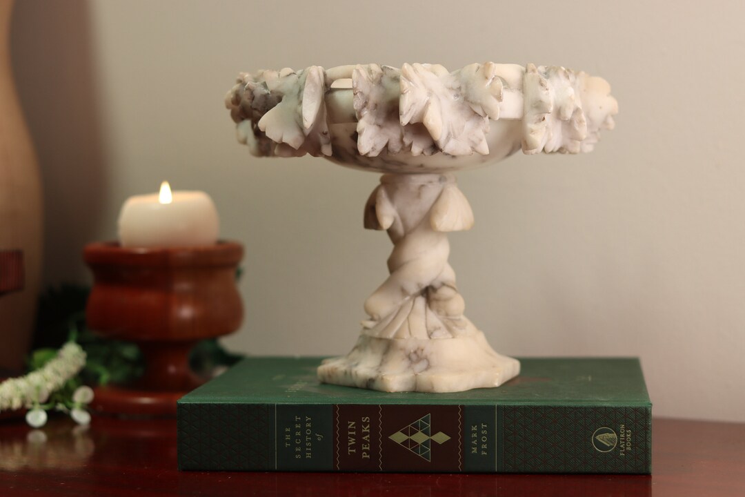 Antique 19th Century Italian Ornate Hand-carved Alabaster Marble ...