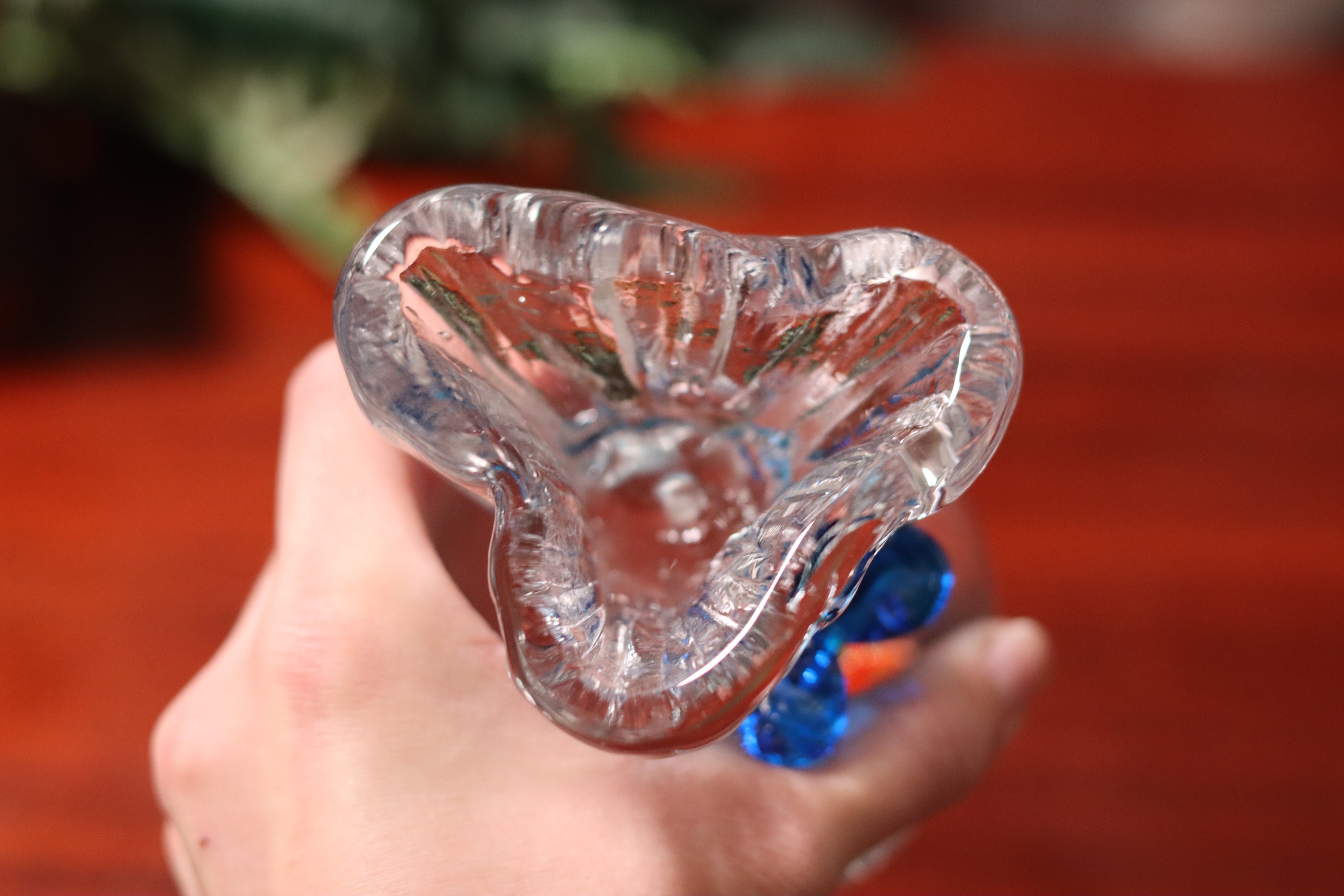 Handmade Murano Glass Aquarium Goldfish in A Bag Blue Ribbon ...