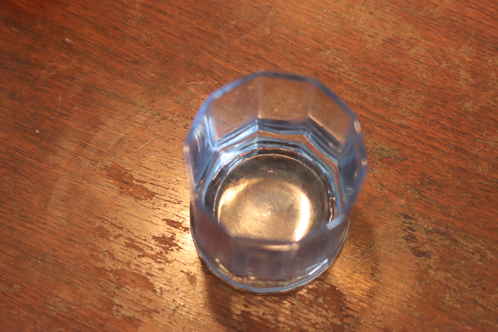 MCM Anchor Hocking Decagon 10-sided Light Blue Short Lowball Drinking ...
