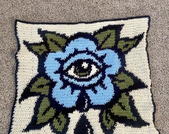 Color Sad Flower Tapestry Crochet Pattern / Wall Hanging / Instant ...