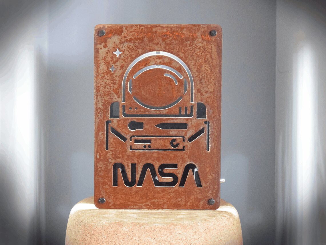 Nasa Old School Plate, Laser Cutting, Engraving, Cnc Milling, 3d ...