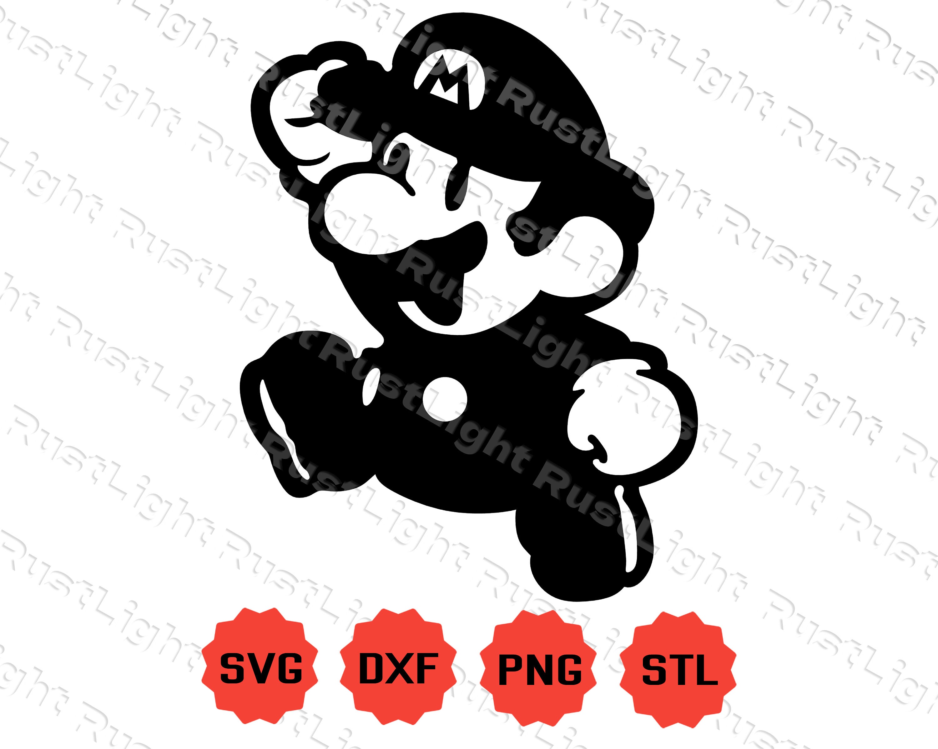 Mario, Single Piece, Laser Cutting, Engraving, Cnc Milling, 3d Printing ...