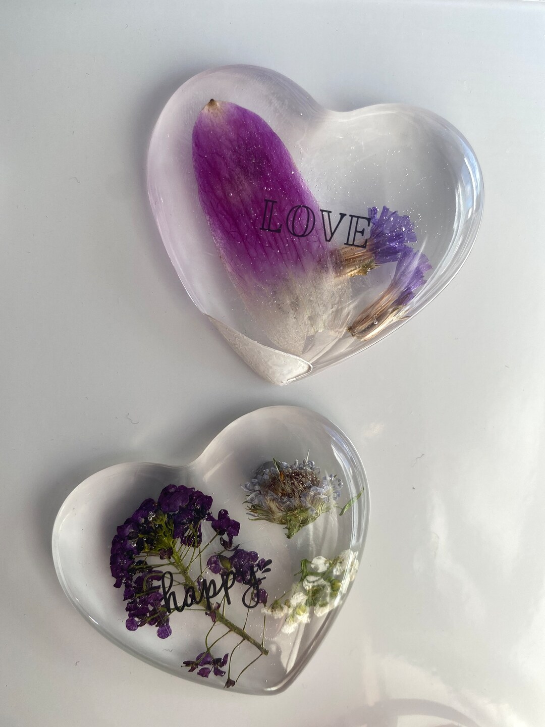Heart/ Circle Shaped Magnet | Resin + Flower | Party Favor - Etsy
