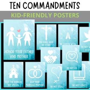 Ten Commandments Posters for Kids | Sunday School | RCIC | Catholic ...