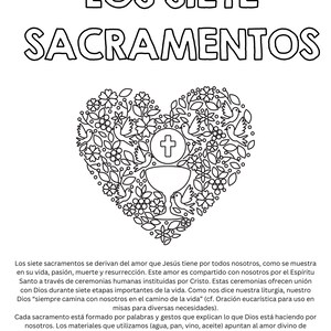Seven Sacraments Spanish Coloring Book: Catholic Religious Education ...