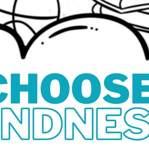 Choose Kind Bookmarks: Black, White, and Aqua (printable PDF) - Etsy