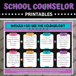 School Counselor Poster Printable | What Does the School Counselor Do ...