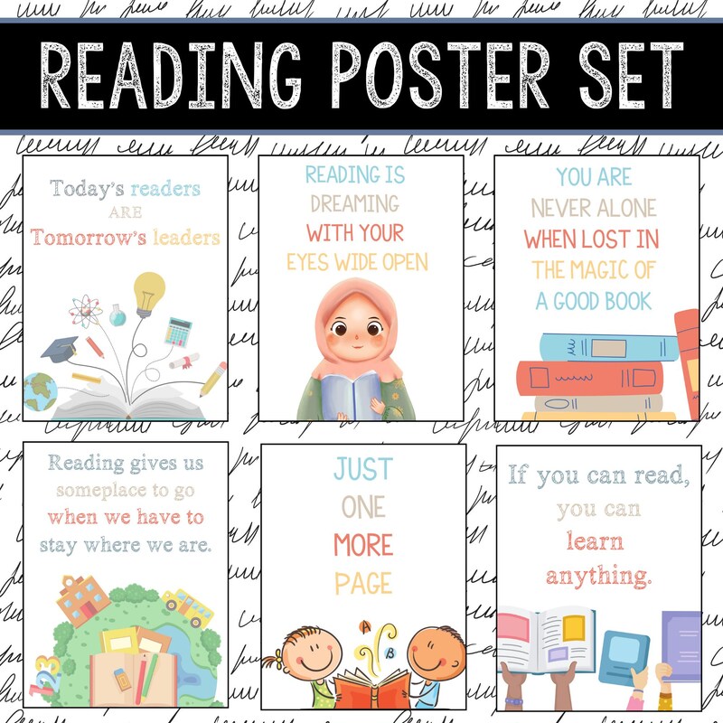 Reading Poster - Etsy