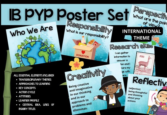 IB PYP Printable Poster Set Bundle Internationally-minded - Etsy