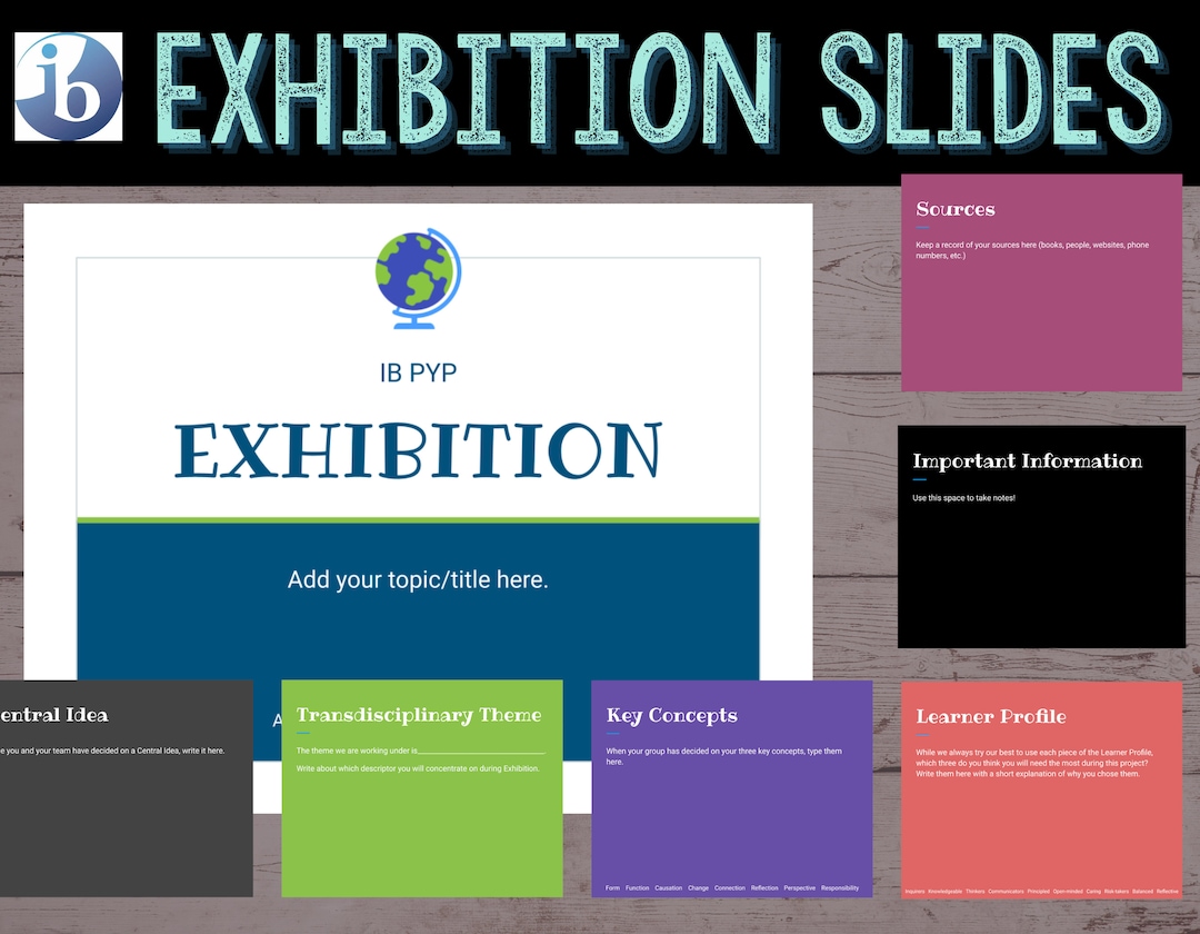 IB PYP Exhibition Google Slides | Central Idea | Lines of Inquiry ...