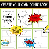 Printable Comic Book Pages - Etsy