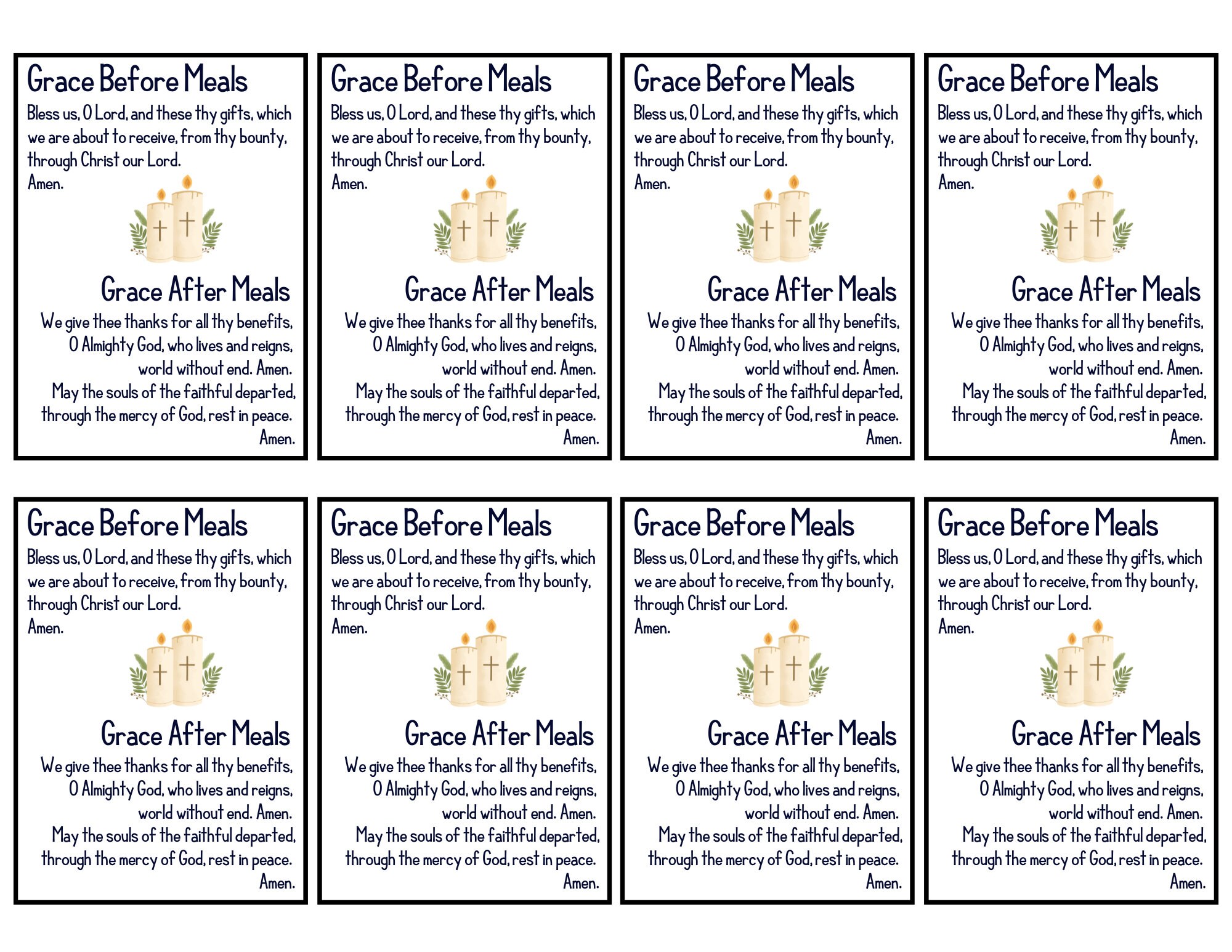 Catholic Prayer Cards: 18 Printable Prayers (PDF Download) - Etsy