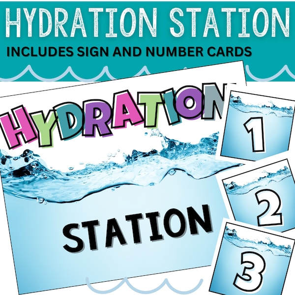 Hydration Station Sign - Etsy