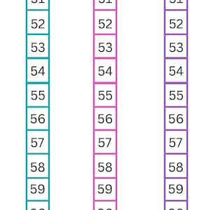 Vertical Number Lines | 1-100 | Number Strips | Counting | Math | Games ...