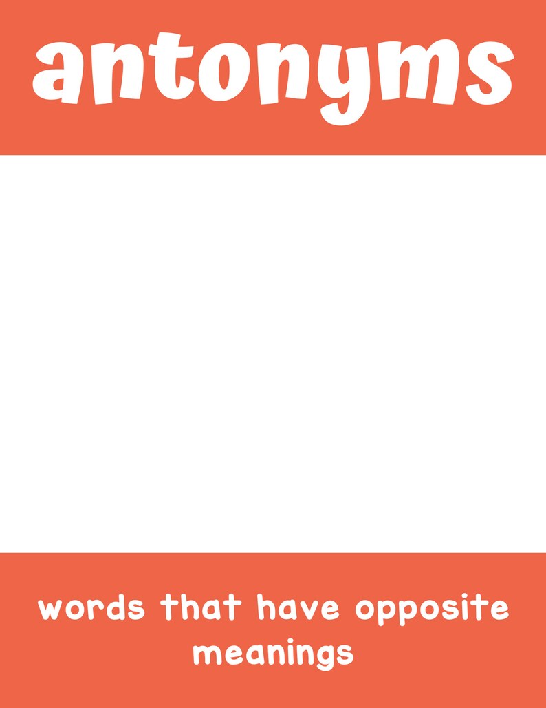 Synonyms and Antonyms Poster: Vocabulary, Comprehension Worksheet ...