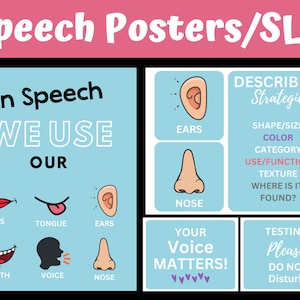 Speech Posters | Speech Language Therapy | SLP | Strategies | Bookmark ...