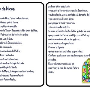 Credo De Nicea | Spanish Prayer Printable | 3 Sizes | Prayer Wallet ...