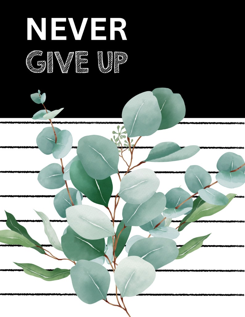 Eucalyptus Theme Classroom Poster Set Growth Mindset 10 Printables ...