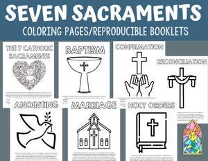 CATHOLIC Seven SACRAMENTS Flash Cards Activity Catholic Homeschool ...