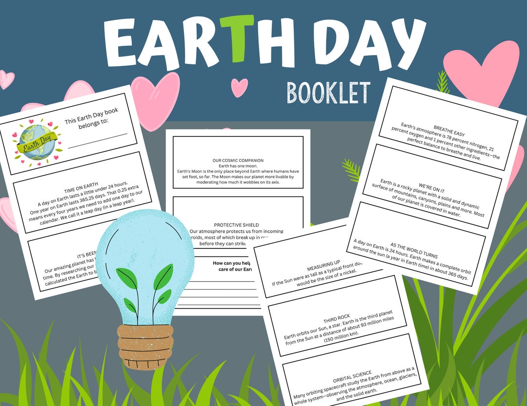 Earth Day Booklet | April 22, 2023 | Facts About Earth Moon Planets ...