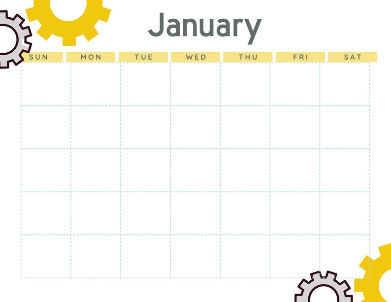 Construction Theme Classroom Printables Calendar Lesson - Etsy