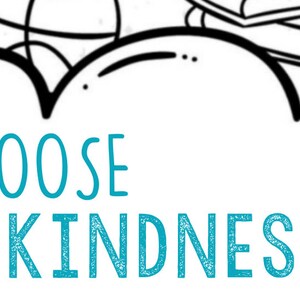 Choose Kind Bookmarks: Black, White, and Aqua (printable PDF) - Etsy