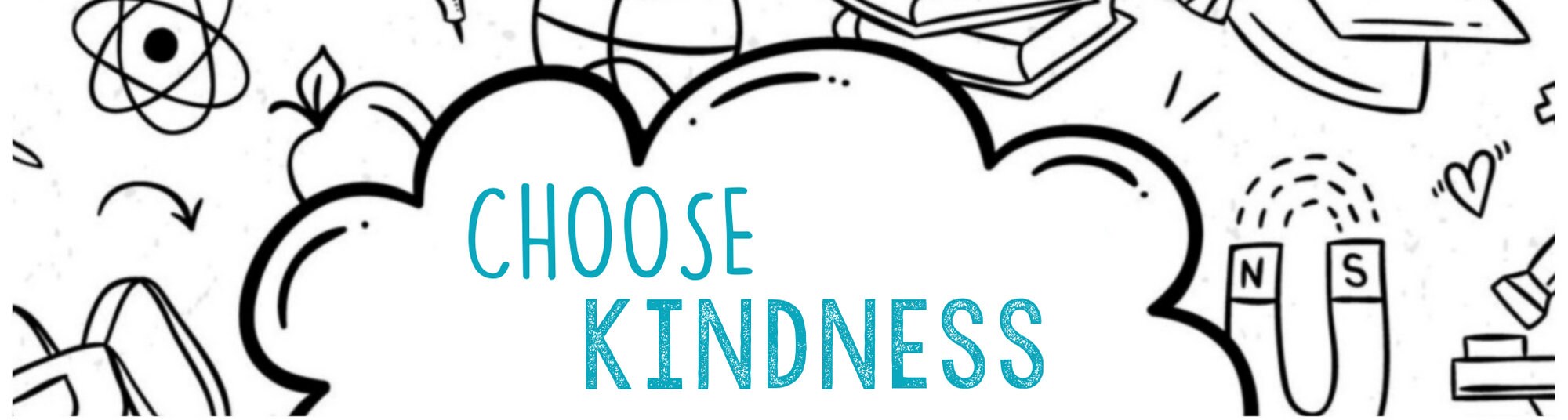 Choose Kind Bookmarks: Black, White, and Aqua (printable PDF) - Etsy