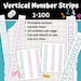 Vertical Number Lines | 1-100 | Number Strips | Counting | Math | Games ...