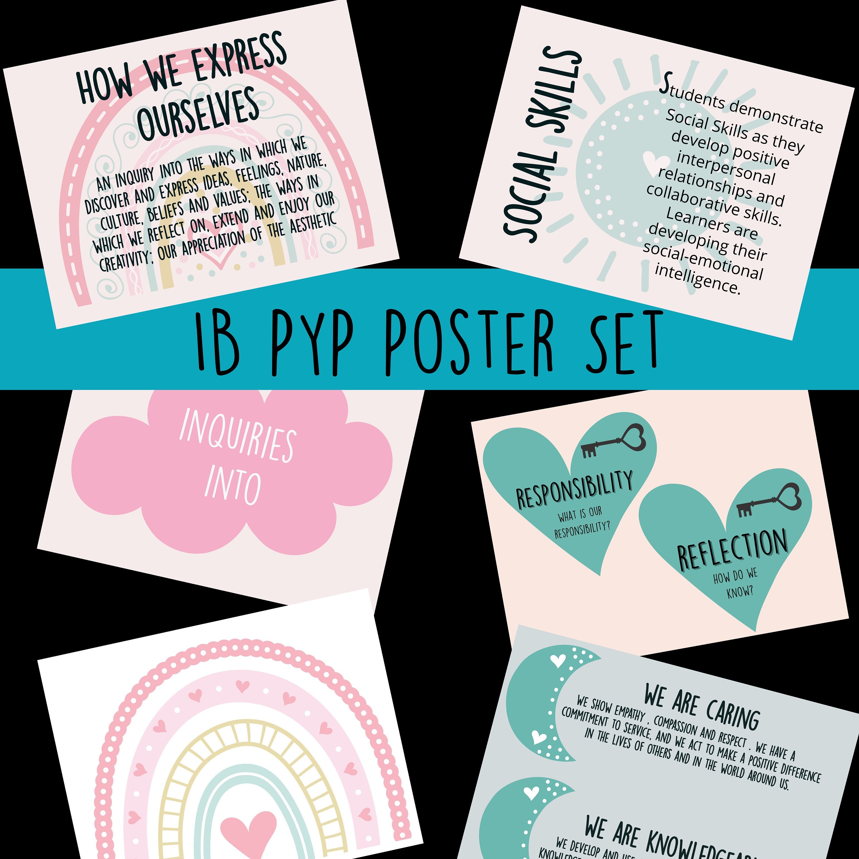 IB PYP Poster Set | All Essential Elements Included | Learner Profile ...