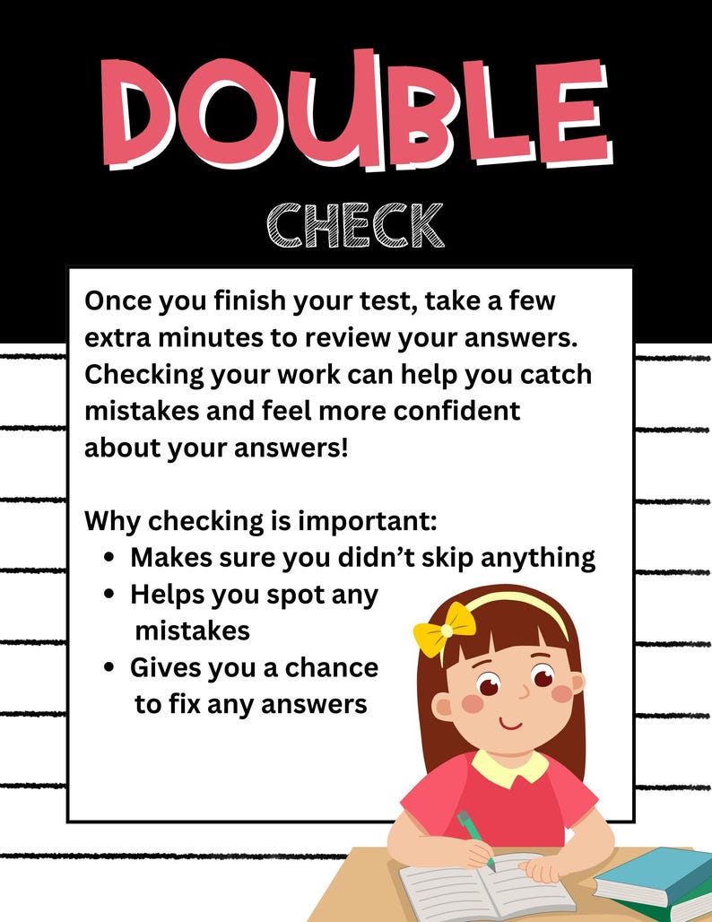 Test-taking Strategies | 18 Colorful Kid-friendly Posters | Printables ...