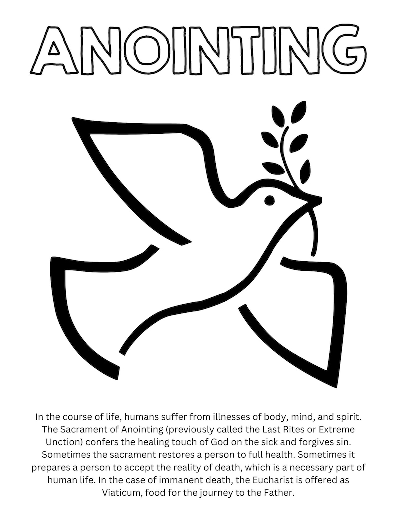 Seven Sacraments Coloring Book & Posters - Catholic Education - Etsy