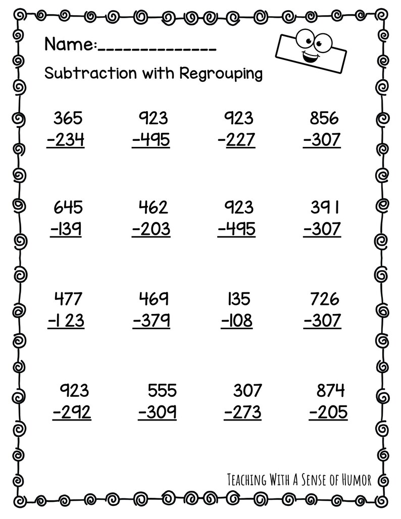 Addition And Subtraction With Regrouping Worksheets Multi digit Adding Addition And Subtraction With Regrouping Worksheets Multi digit Adding