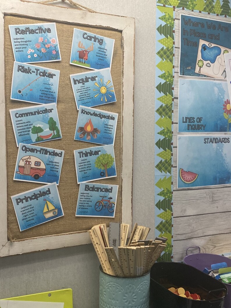 IB PYP Poster Set Cute Camping Theme | All Essential Elements Inc ...