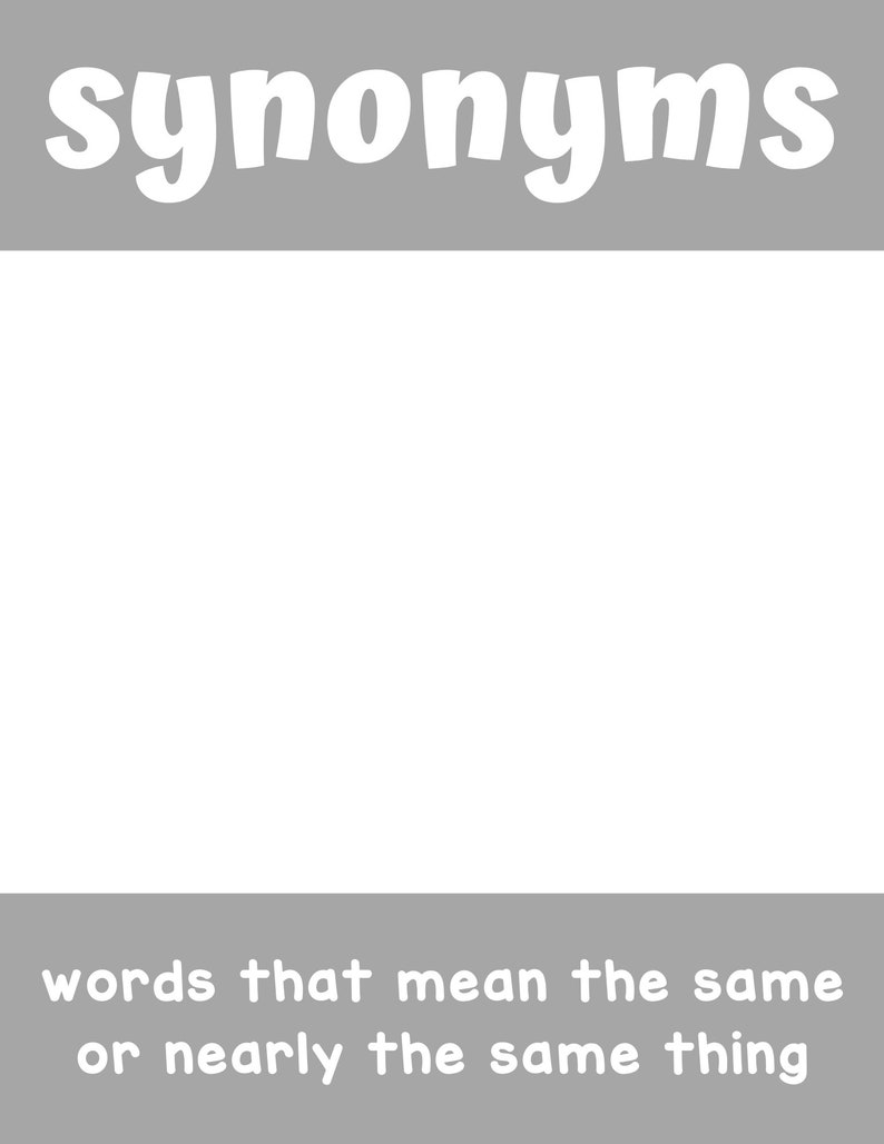 Synonyms and Antonyms | Same and Opposite | Vocabulary | Comprehension ...