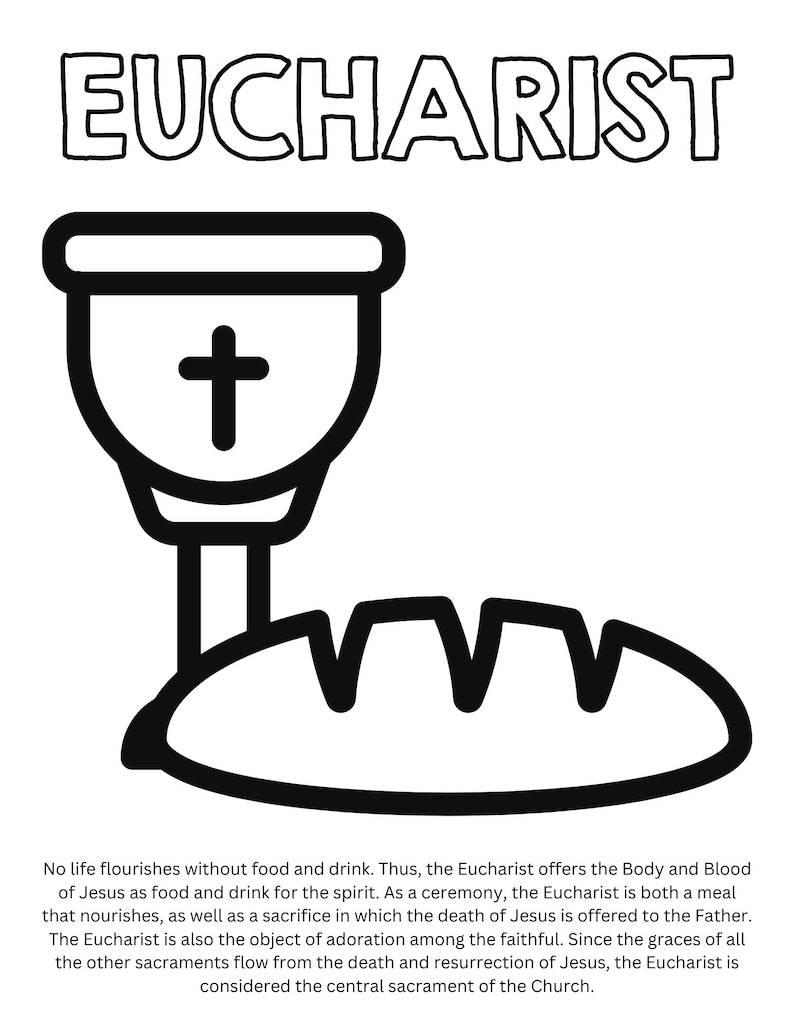 Seven Sacraments Coloring Book & Posters - Catholic Education - Etsy