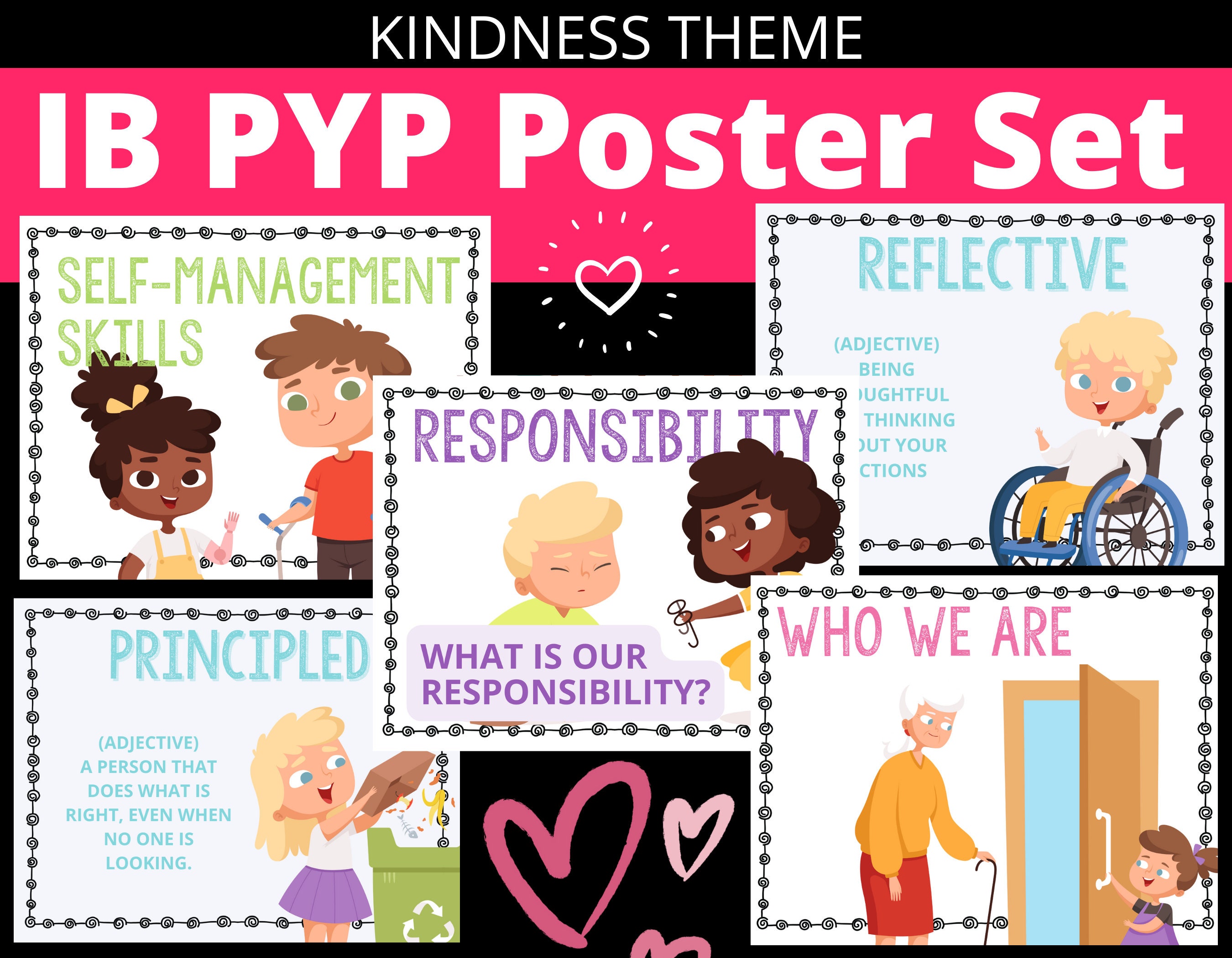 IB PYP Poster Set With Kindness Theme | Printables | Posters | Digital ...