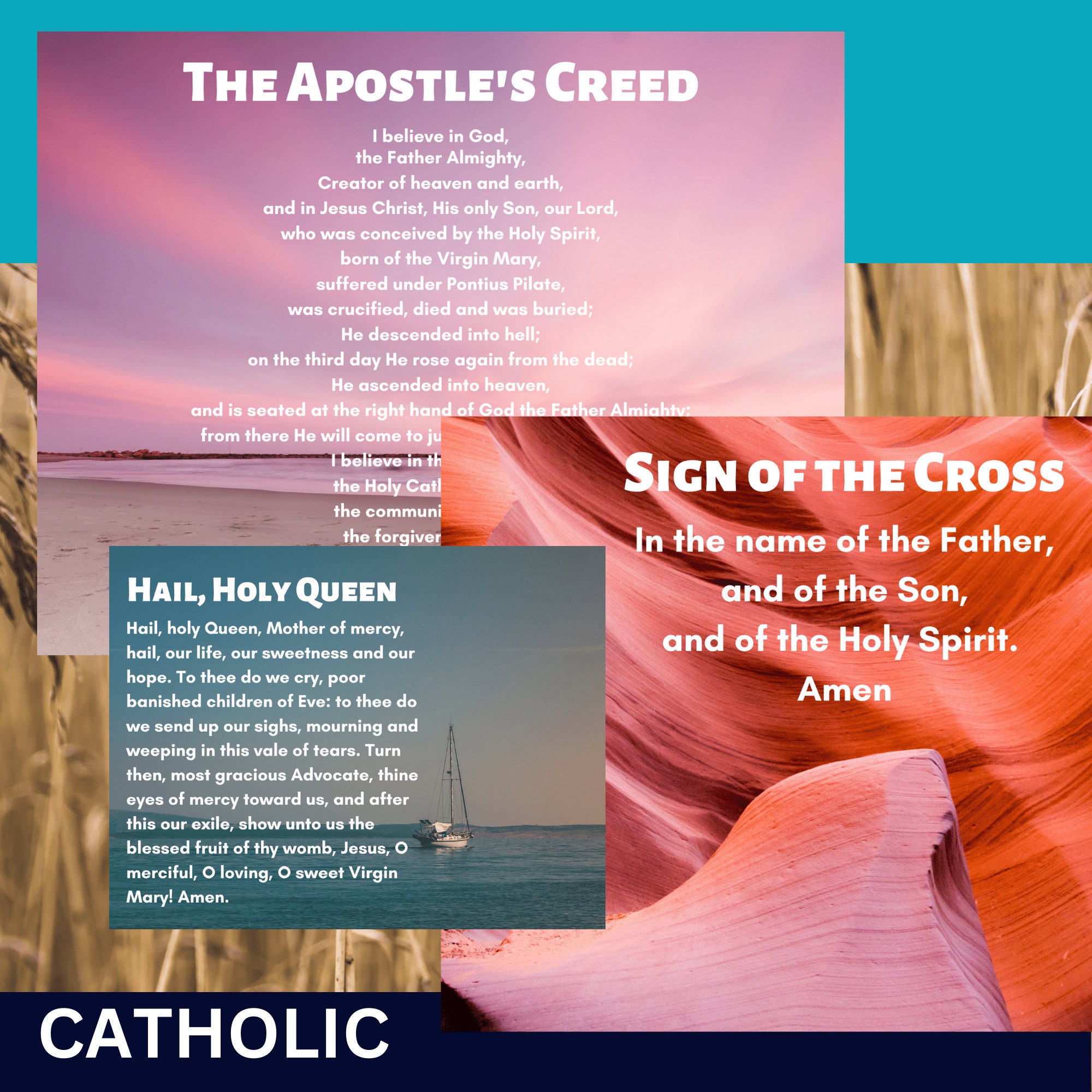 Prayer Printables Posters | Catholic School | Sunday School | Religious ...