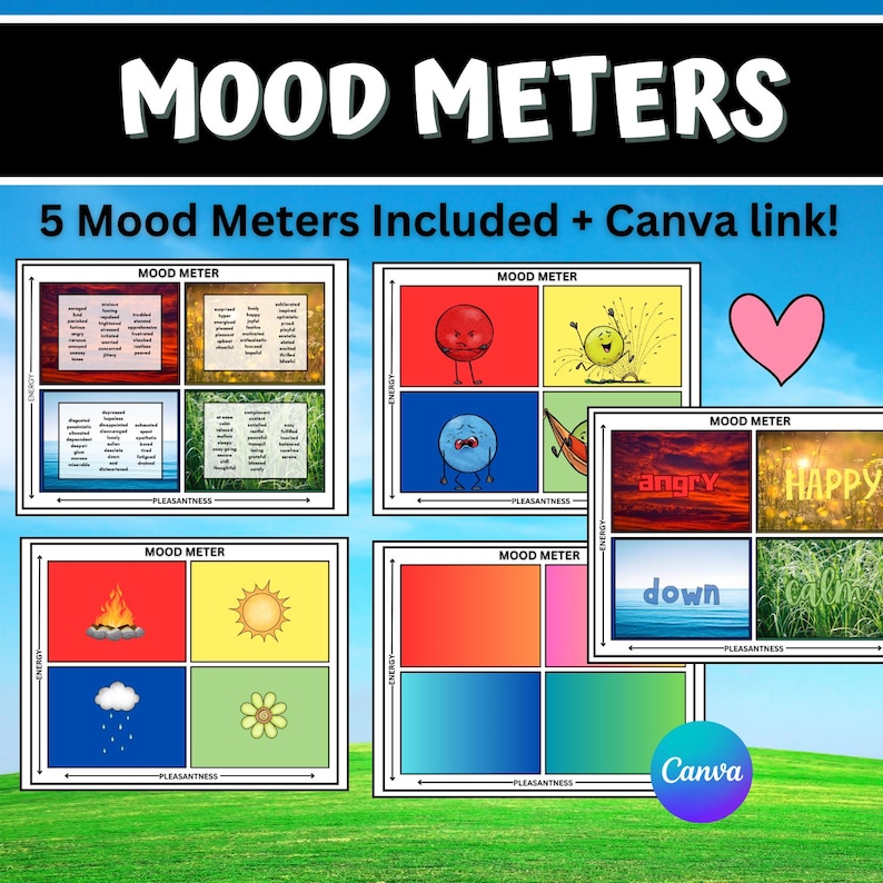 Mood Meters | 5 Printable Visuals for Social-emotional Learning | Dot ...