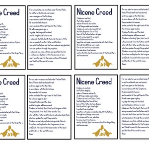Nicene Creed Prayer Cards: Catholic Bible Study (printable) - Etsy