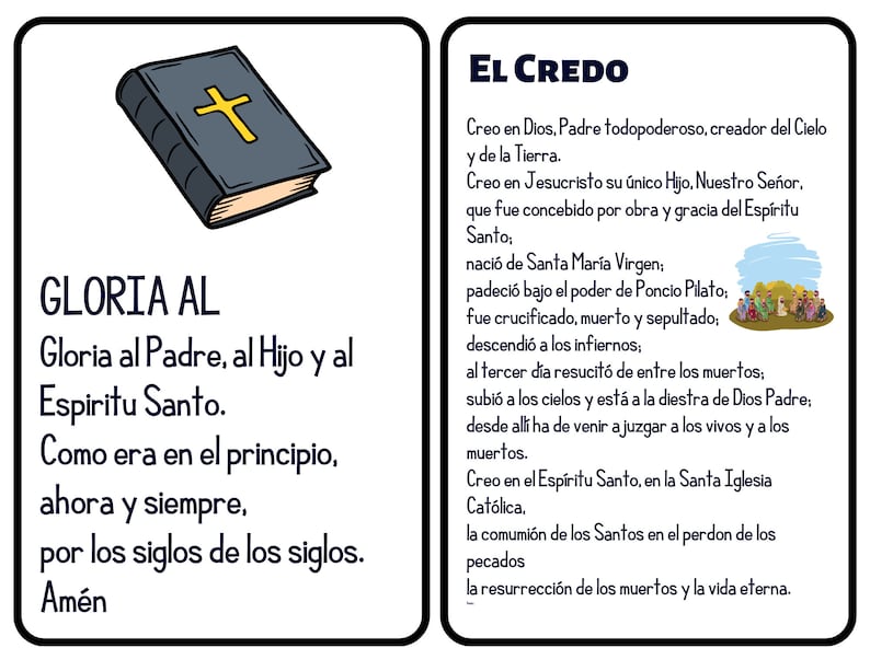 Spanish Catholic Prayer Booklet: 25 Traditional Prayers (printable PDF) - Etsy