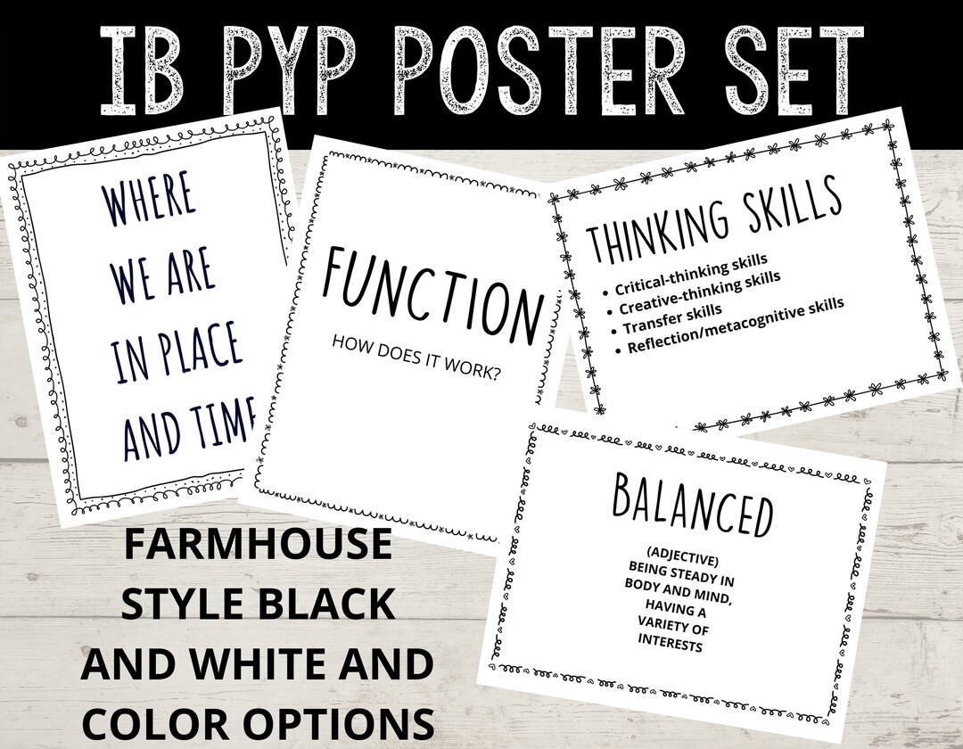 IB PYP Poster Set | All Essential Elements Included | International ...