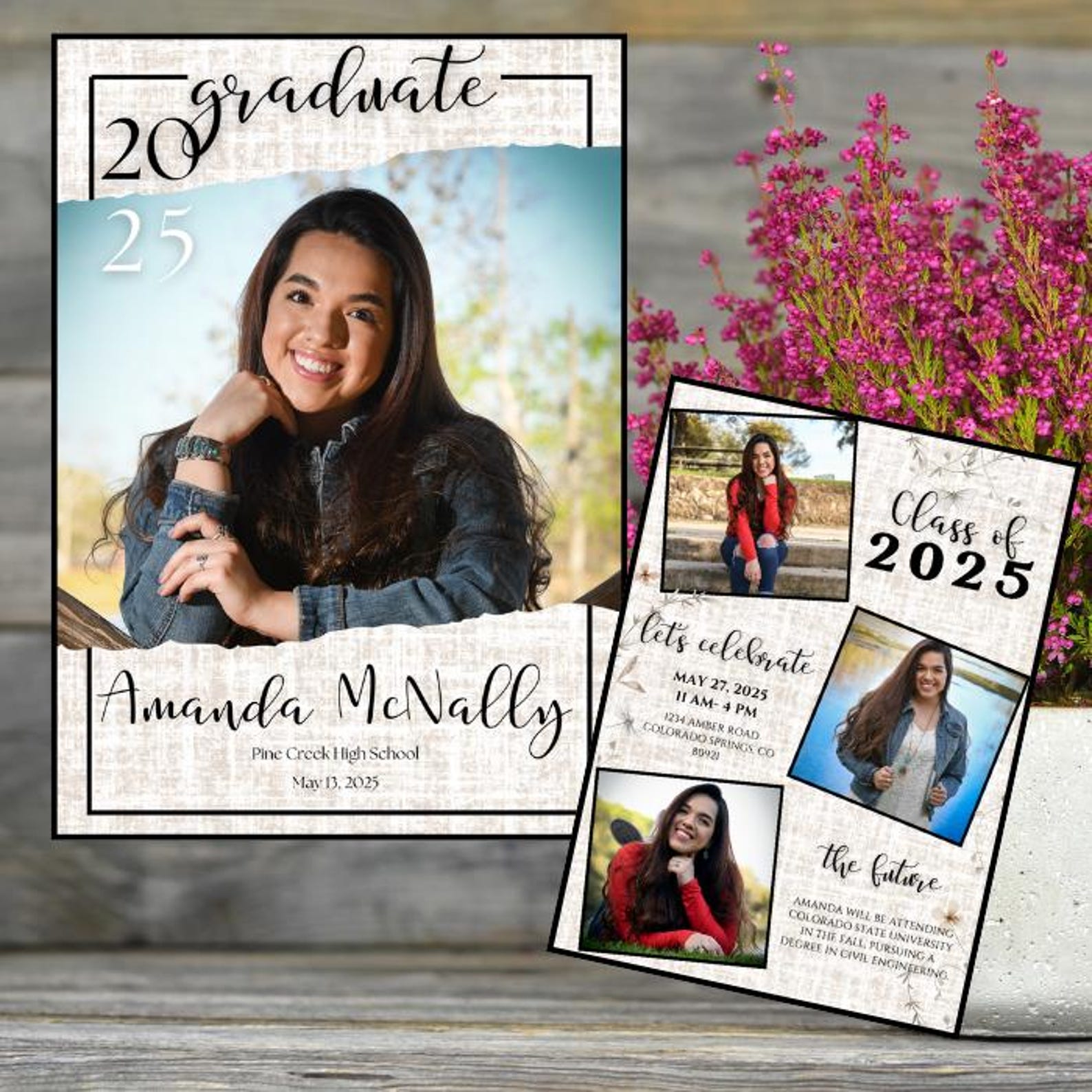 Graduation Announcement | Digitial Editable Download Template | Canva ...