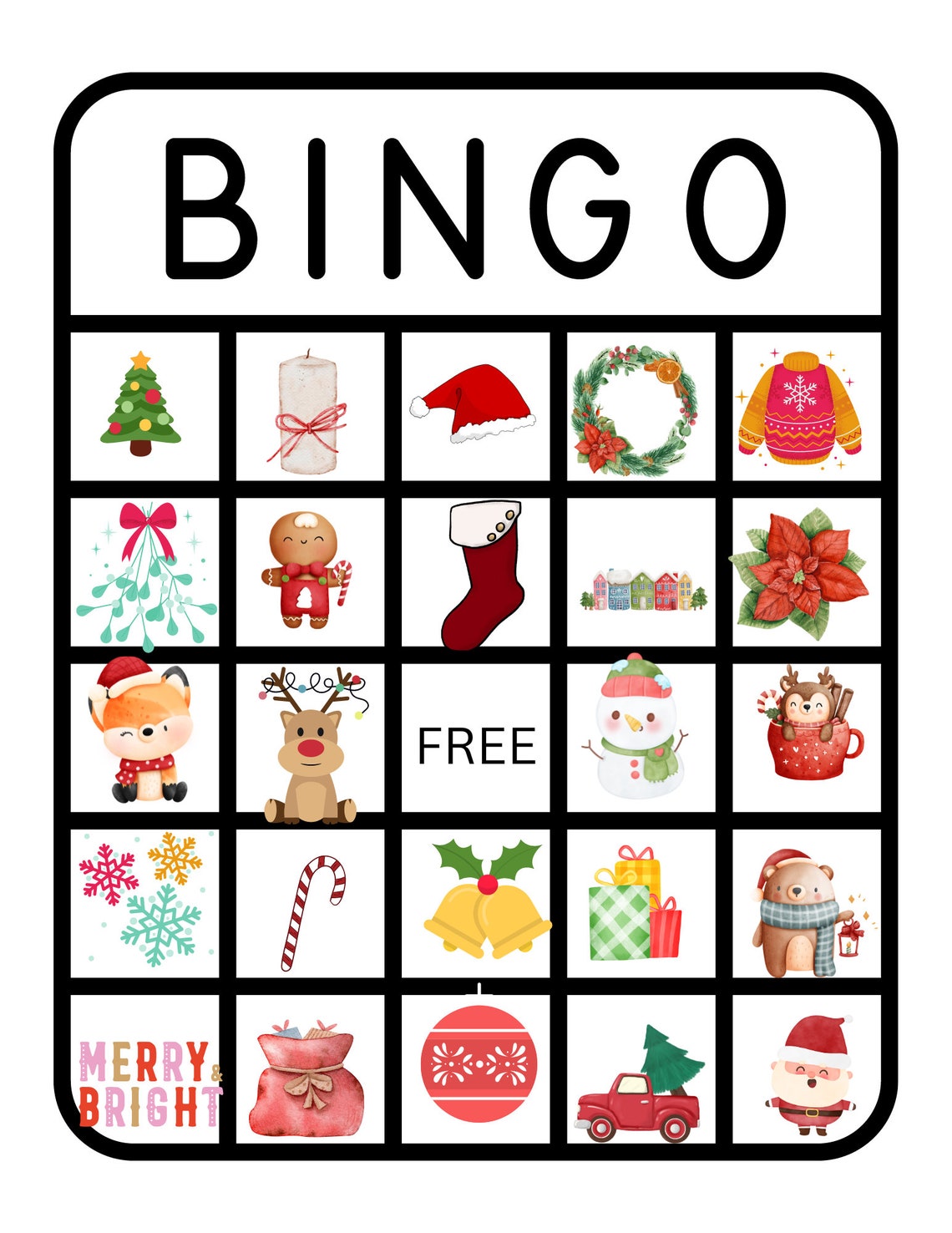 Christmas BINGO Holiday FUN | 9 Boards Included | Cute Winter Party ...
