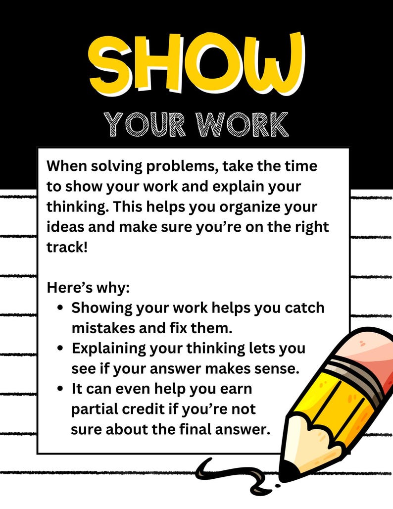 Test-taking Strategies | 18 Colorful Kid-friendly Posters | Printables ...