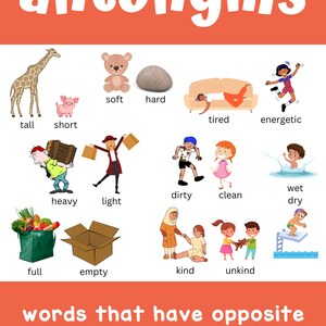 Synonyms and Antonyms | Same and Opposite | Vocabulary | Comprehension ...