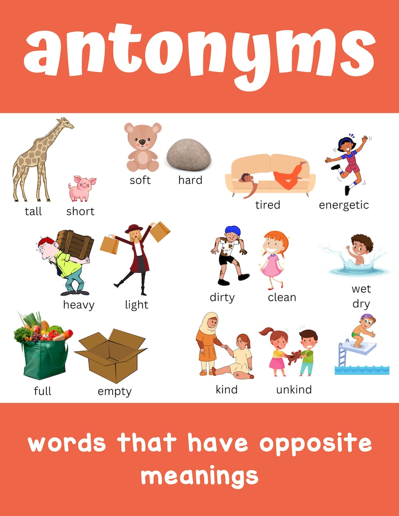 Synonyms and Antonyms | Same and Opposite | Vocabulary | Comprehension ...