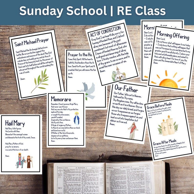 St. Michael Prayer Cards: Catholic Religious Education (printable) - Etsy