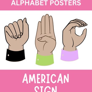 ASL Sign Language Alphabet Posters | Hearing-impaired | Special ...